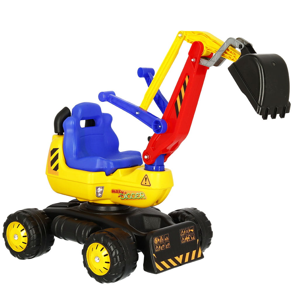 Set de jucarii de constructii pentru copii, excavator mare, multicolor ...