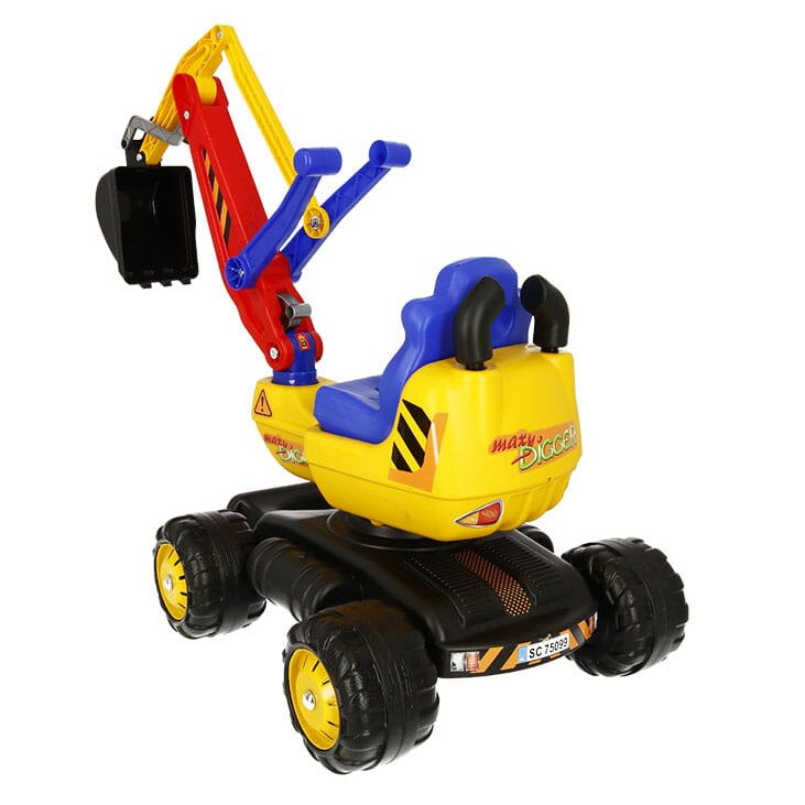 Set de jucarii de constructii pentru copii, excavator mare, multicolor ...