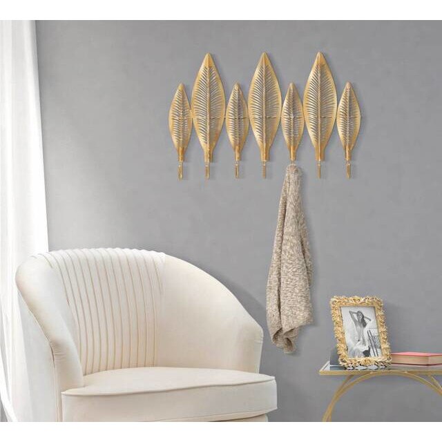 Cuier pentru hol, model de frunze, 7 carlige - eMAG.ro