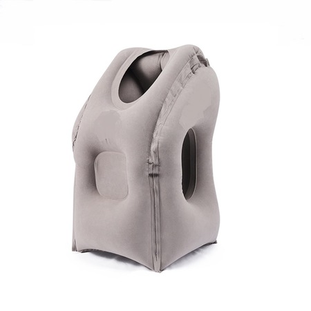 Perna gonflabila de calatorie pentru avion, 38 x 46 x 33 CM, Gri - eMAG.ro