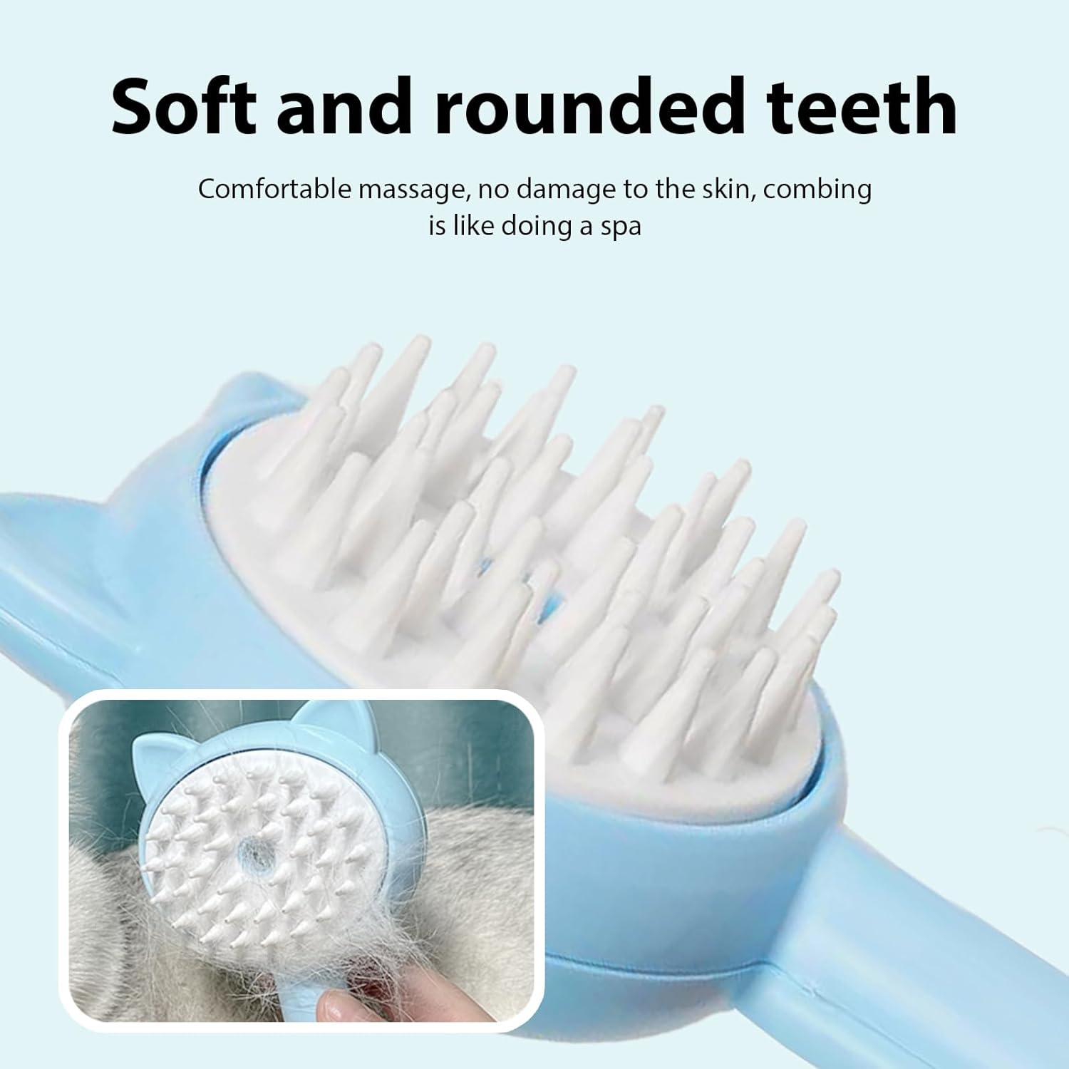 Perie pentru ingrijirea animalelor de companie cu abur, spray si ...