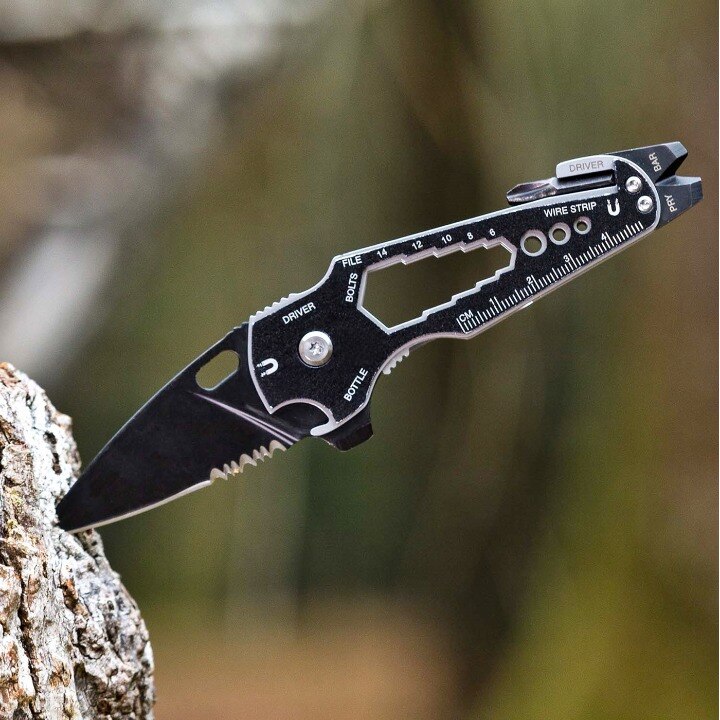 Cutit multifunctional 15in1, SmartknifePlus, Negru - eMAG.ro