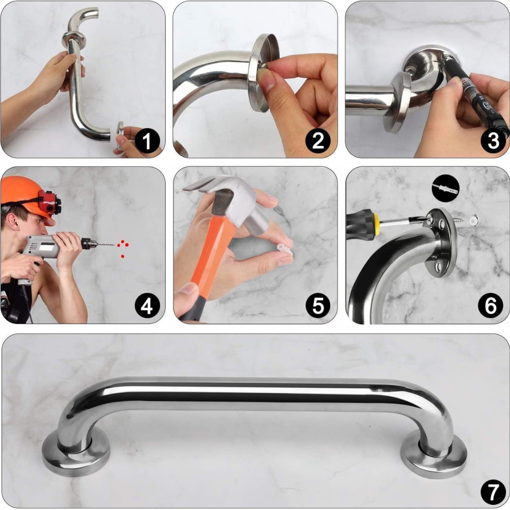 Set 2 Maner Tip Bara de Sustinere si Siguranta pentru Baie BellFyd ...