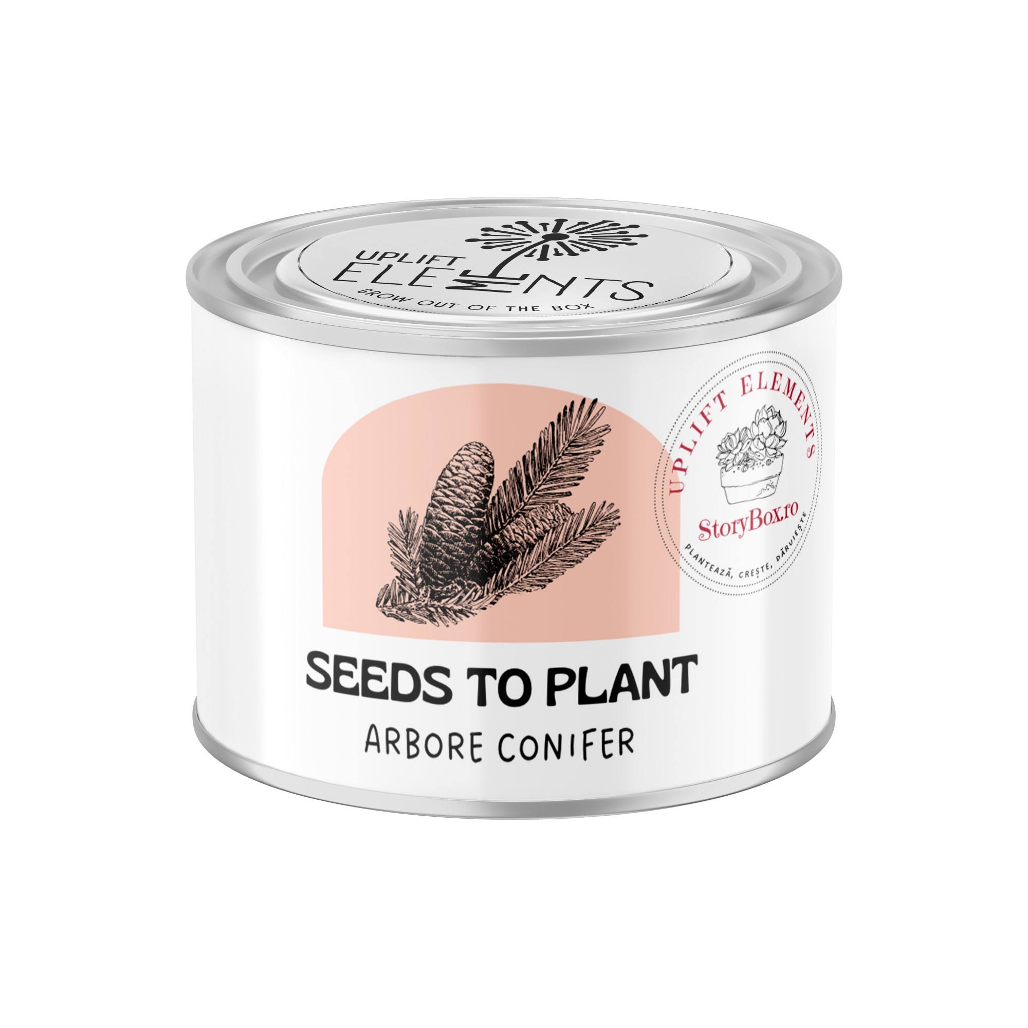 Kit de plantare Uplift, cu seminte de Arbore conifer si ghiveci de ...