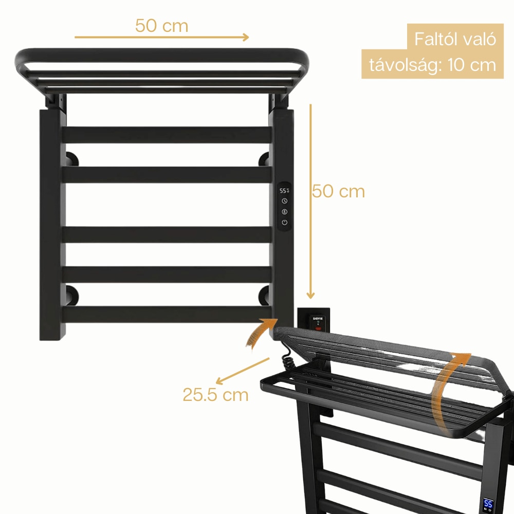 Radiator baie, 180 W, Negru - eMAG.ro