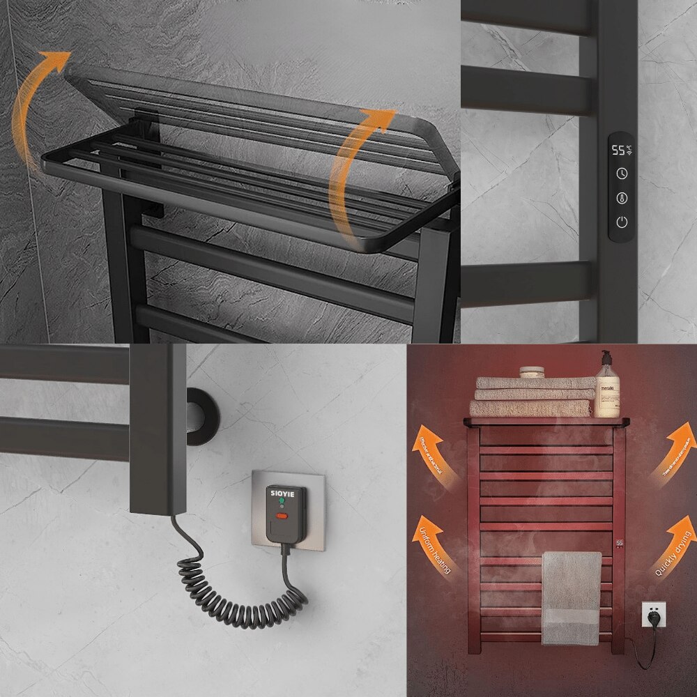 Radiator baie, 180 W, Negru - eMAG.ro