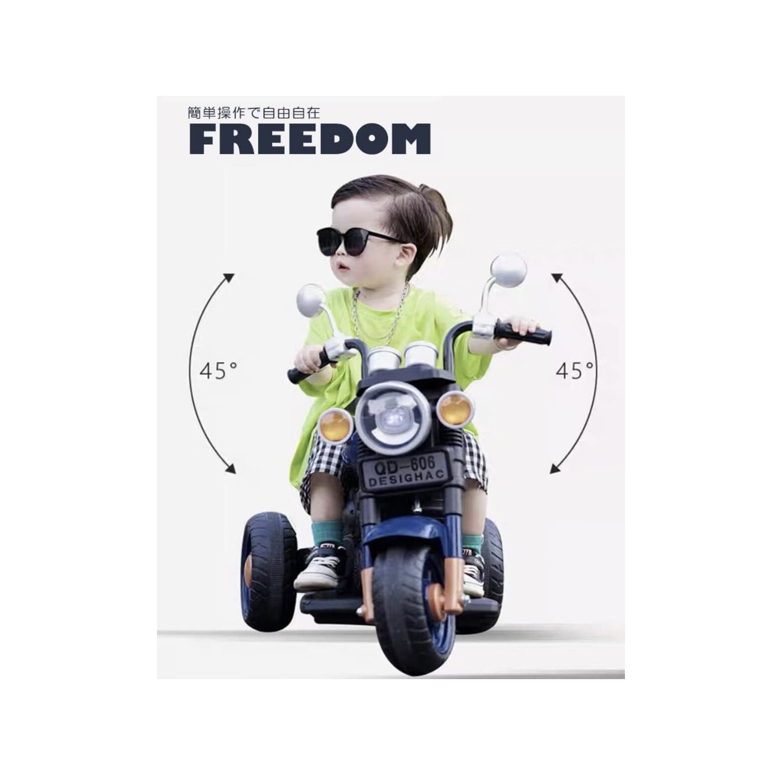 Motocicleta electrica cu 3 roti, 6V, 3-6 ani, 606 Verde - eMAG.ro