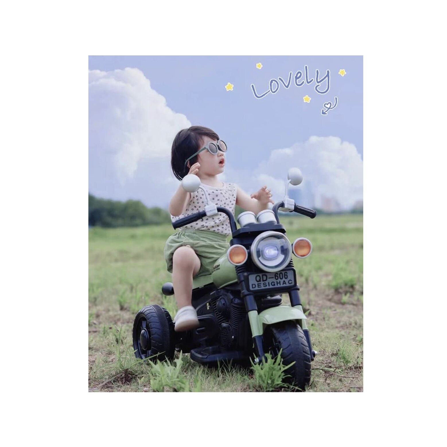 Motocicleta electrica cu 3 roti, 6V, 3-6 ani, 606 Verde - eMAG.ro