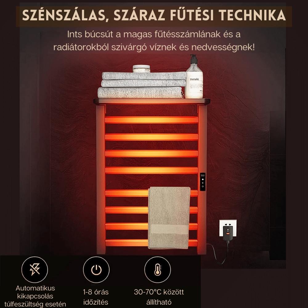 Radiator baie, 180 W, Negru - eMAG.ro