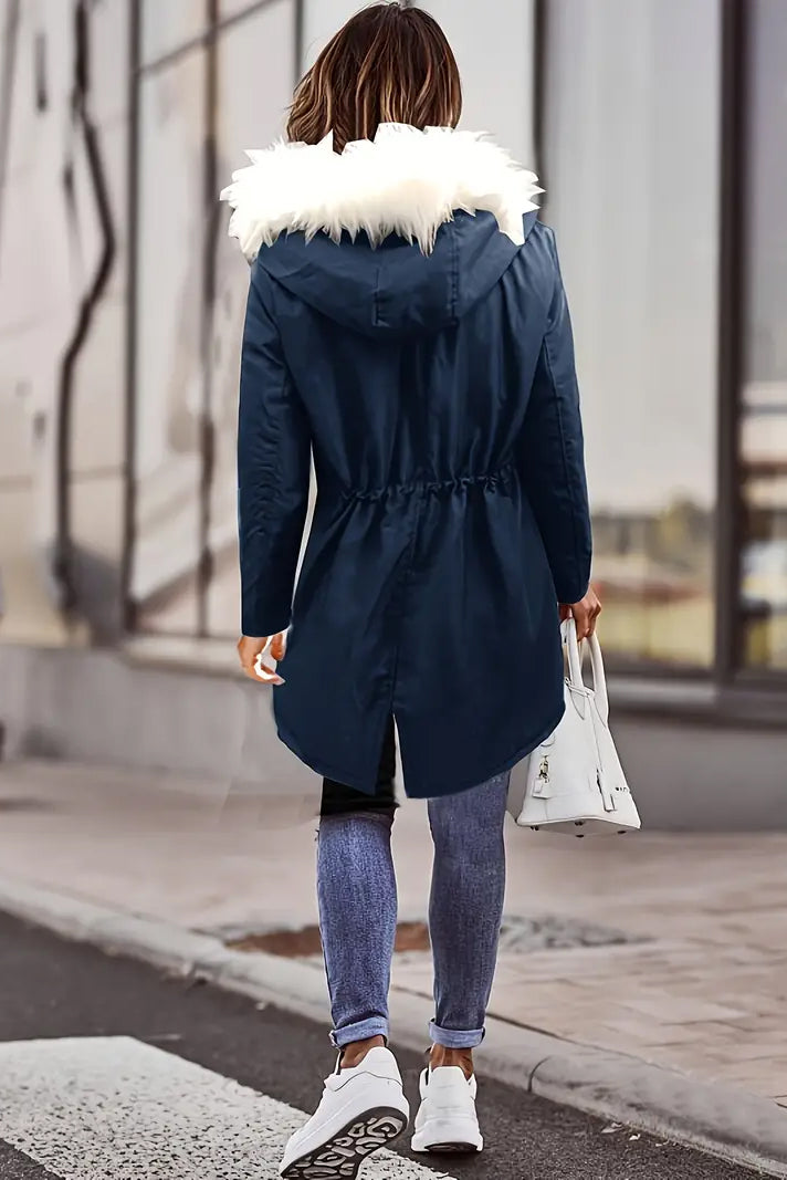 Geaca casual imblanita cu gluga atasata - eMAG.ro