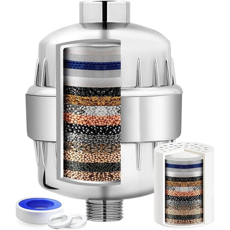 Filtru de apa pentru dus cu 20 de stagii de filtrare, MOSMAOO®, Elimina ...