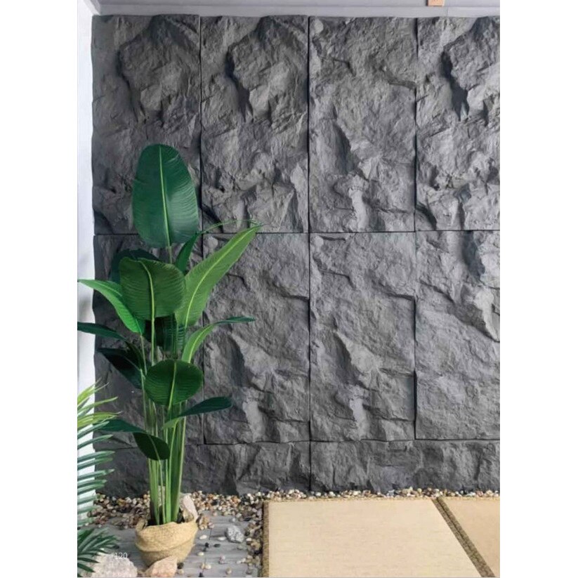 Panou decorativ tip piatra vulcanica, Verde Pal, 120 x 60 x 9 cm - eMAG.ro