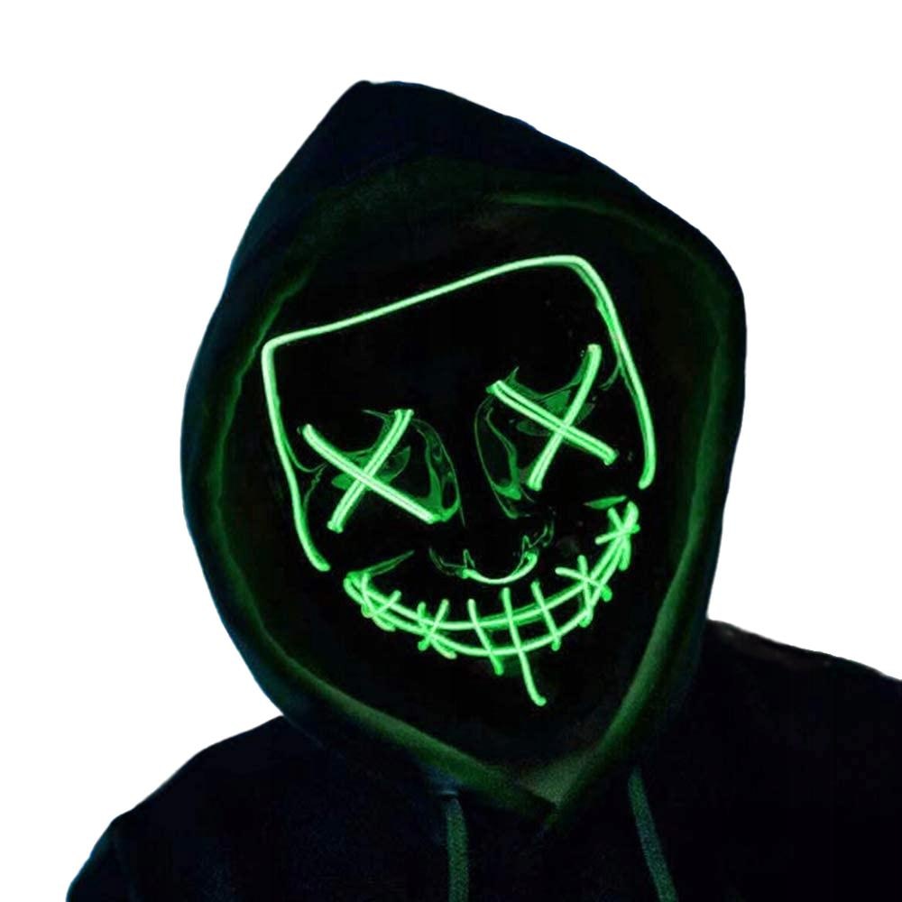 Masca LED Halloween, Retoo, Verde - eMAG.ro