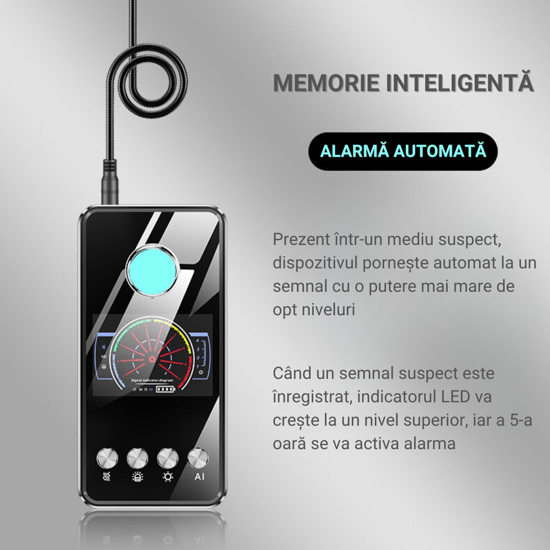 Detector cu inteligenta artificiala AI pentru aparate de spionaj ...