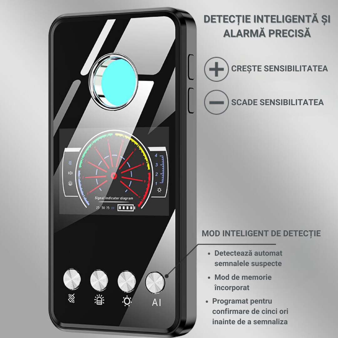 Detector cu inteligenta artificiala AI pentru aparate de spionaj ...