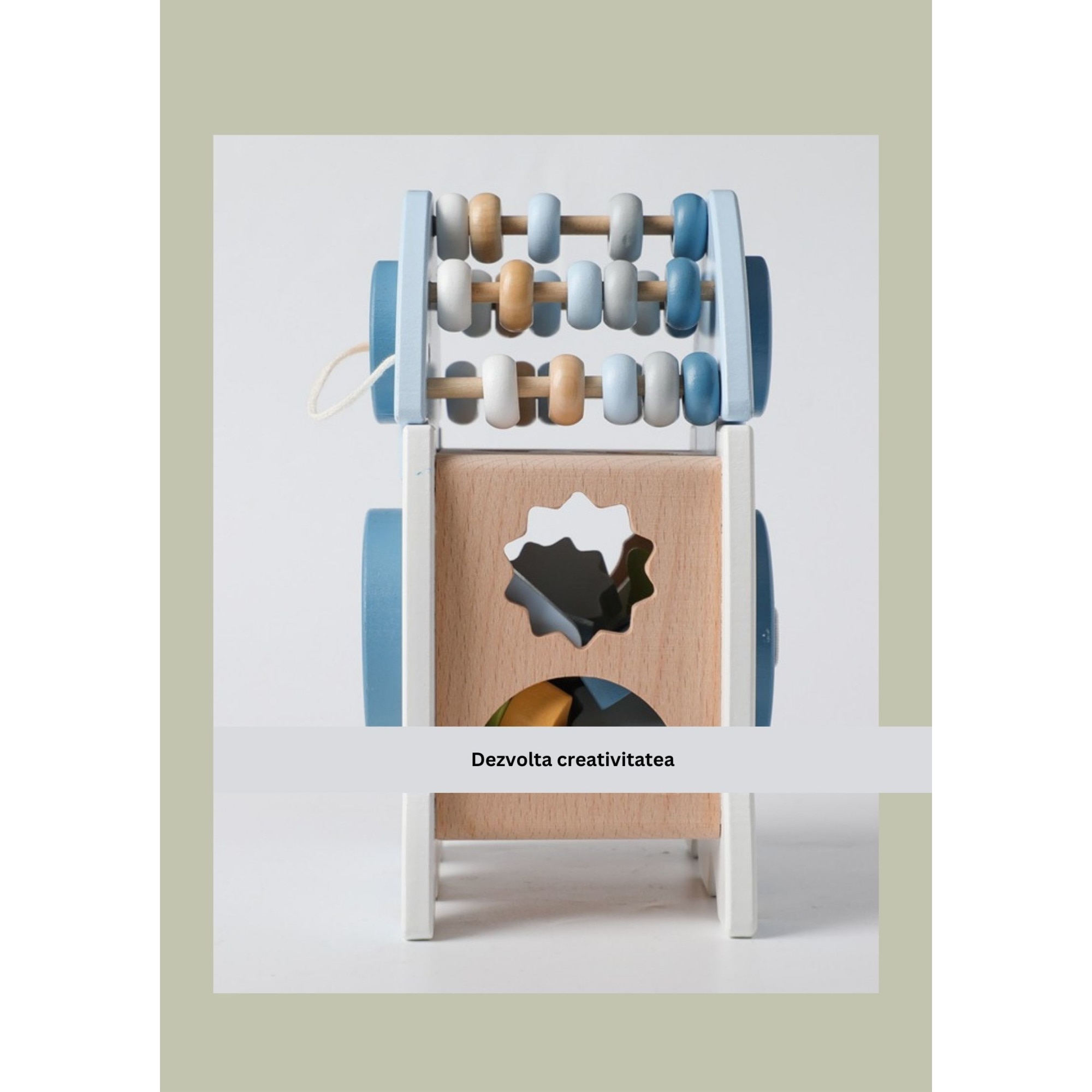 Racheta spatiala Montessori, Jucarie Cognitiva si Educativa, Lemn, + 2 ...