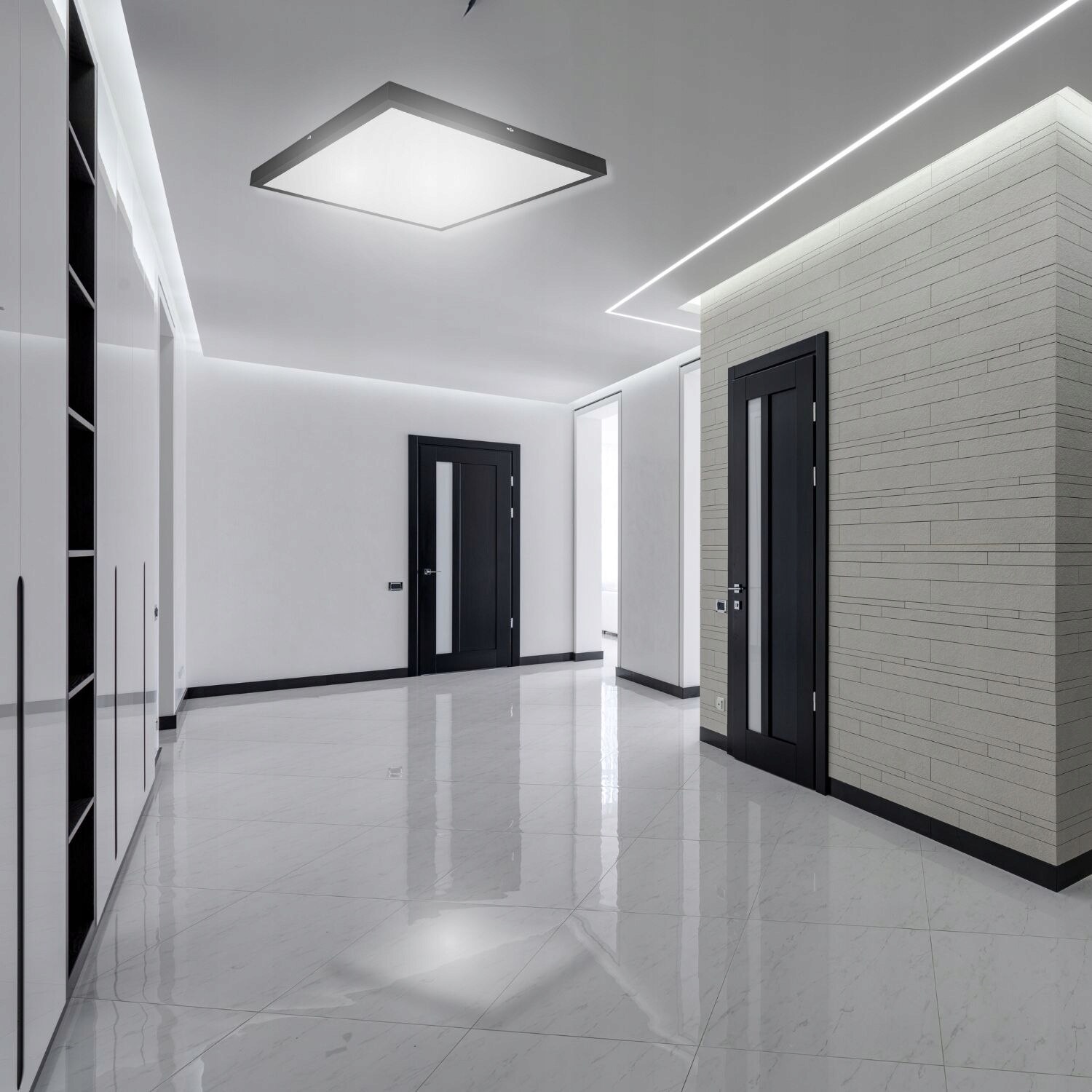 LED plafoniera, Ledhoff, 60x60, 40W, clasa de eficienta E, negru - eMAG.ro