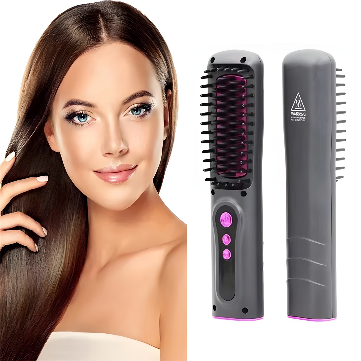 2 az 1-ben vezeték nélküli elektromos kefe, SELERIS®, kiegyenesítő ...