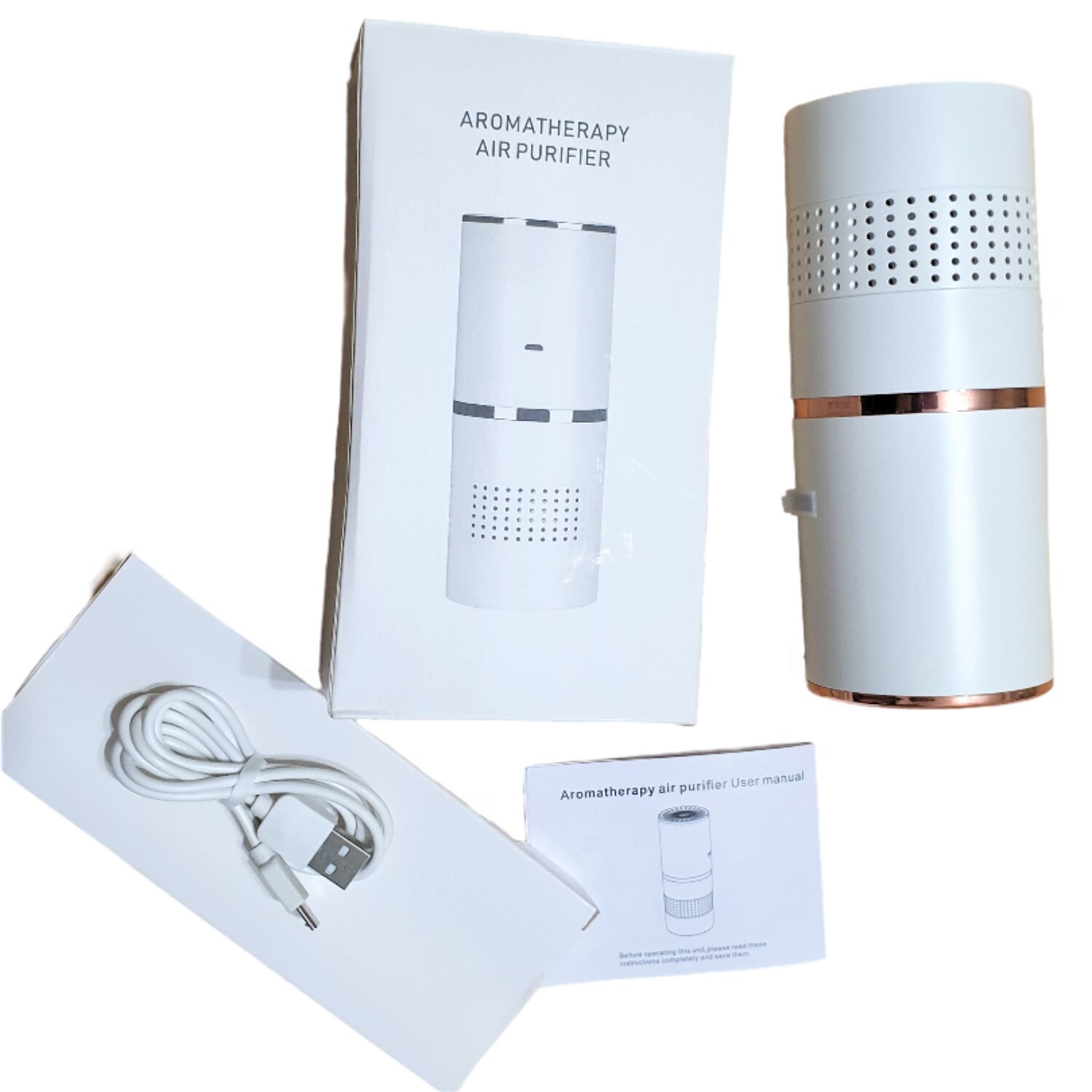 Mini Purificator de Aer cu Aromaterapie, SELERIS®, Filtrare Nano Strat ...