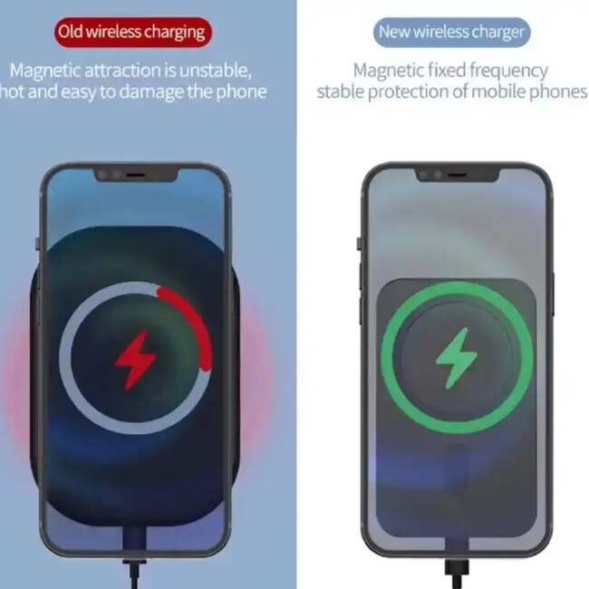 Incarcator auto wireless magnetic MagSafe, 15W, rotire 360 grade - eMAG.ro