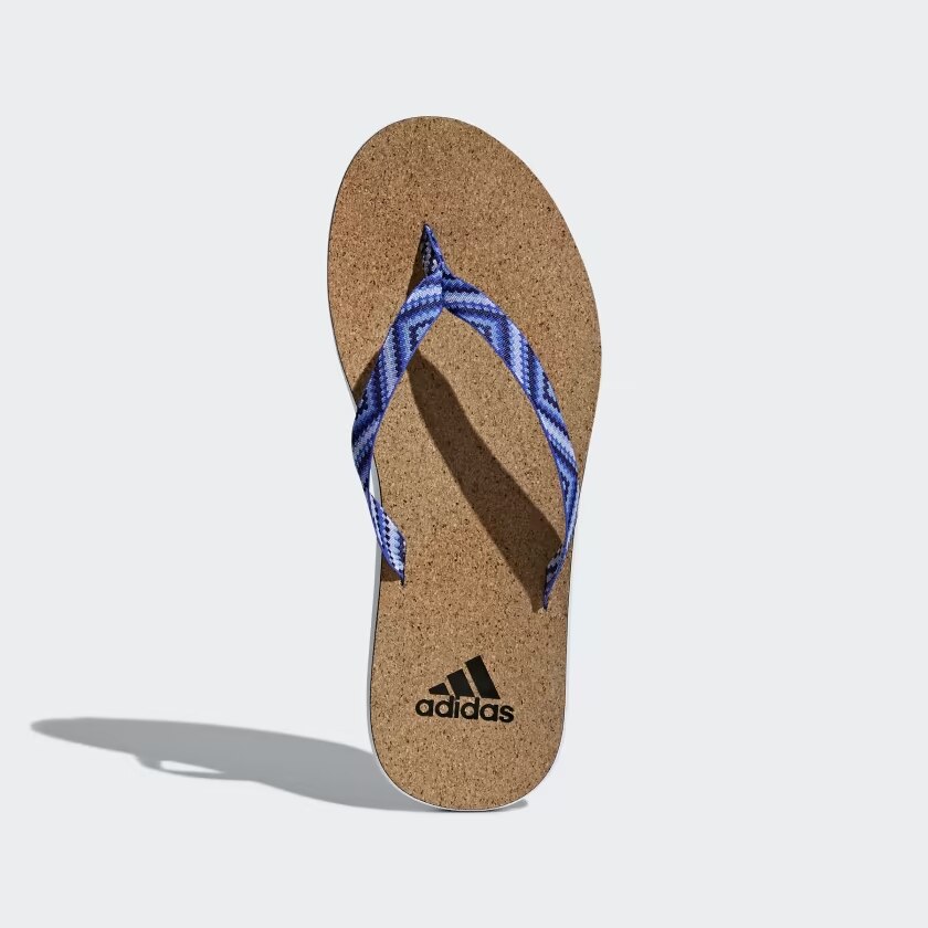 Slapi dama Adidas Eezay Cork, albastru, 39 - eMAG.ro