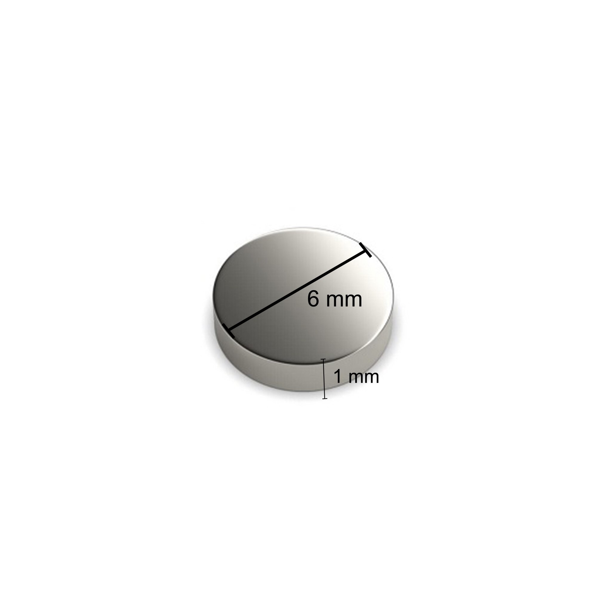 Magnet Neodim, disc 6x1 mm - eMAG.ro