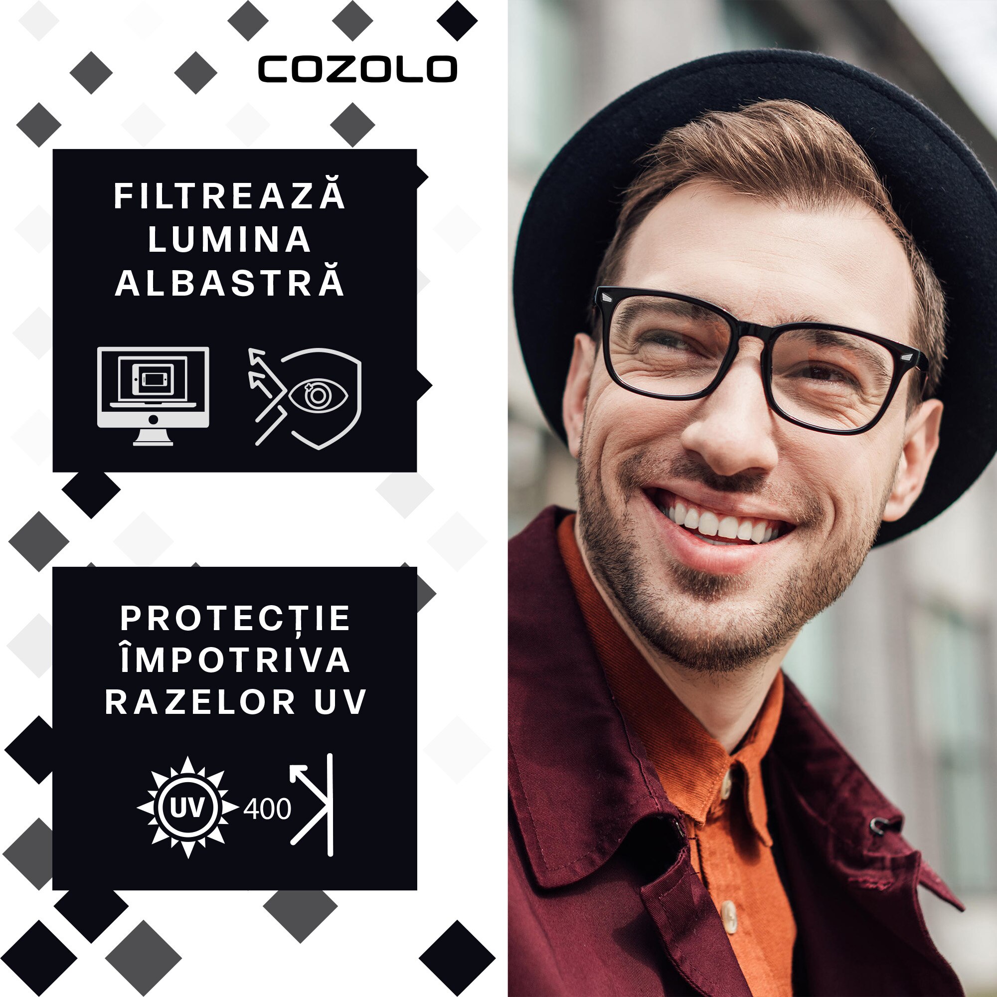 Ochelari Protectie Calculator COZOLO™, Ecran Telefon, Tableta, Laptop ...