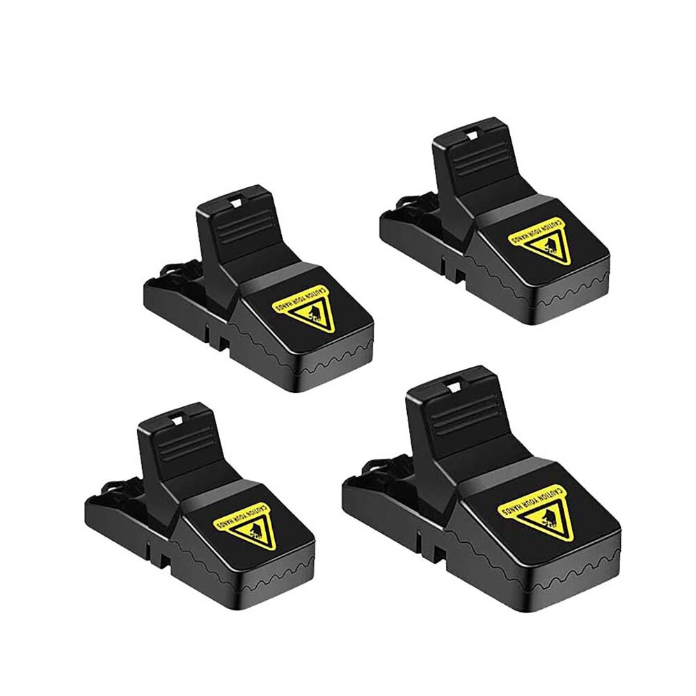 Set 4 capcane pentru soareci, ABS, Negru - eMAG.ro
