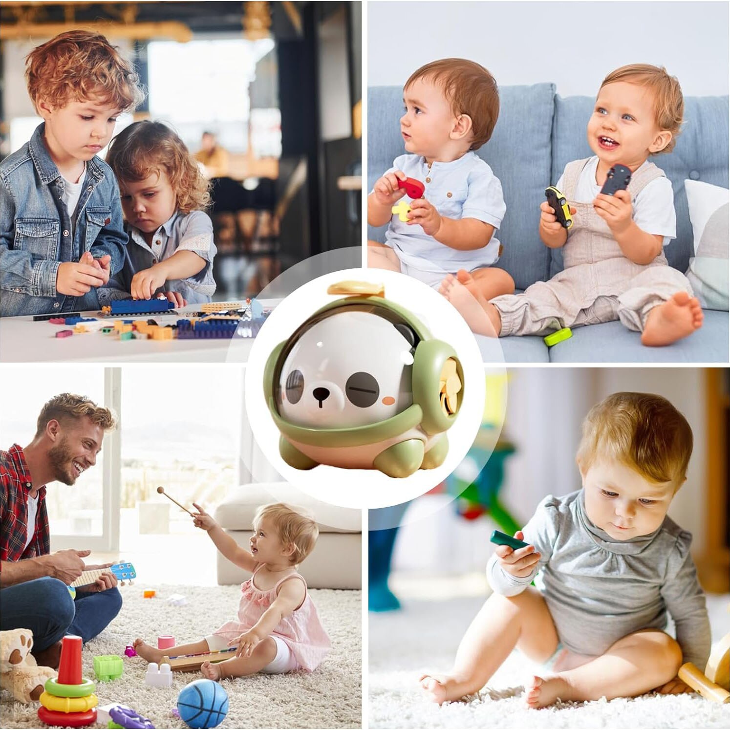 Детска играчка самолет, ABS, 3 години+, зелен - eMAG.bg