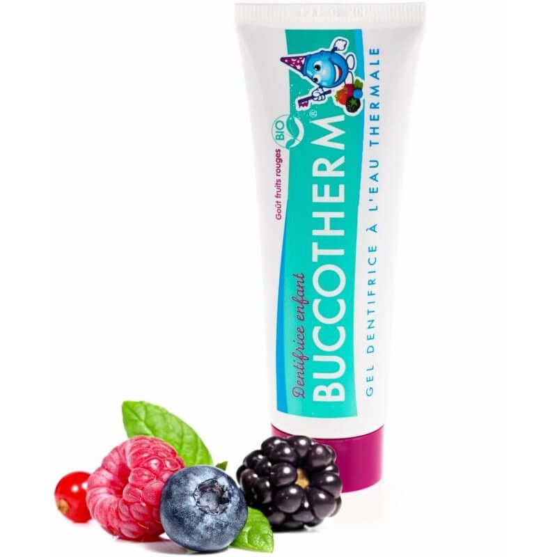 Pasta de dinti pentru copii, BUCCOTHERM, gust fructe de padure, fara ...