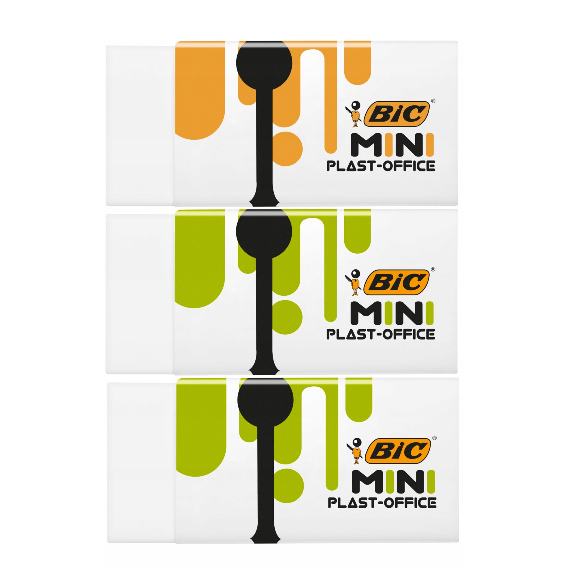 Set 3 radiere BIC, 41 x 18.5 x 11.5 mm - eMAG.ro