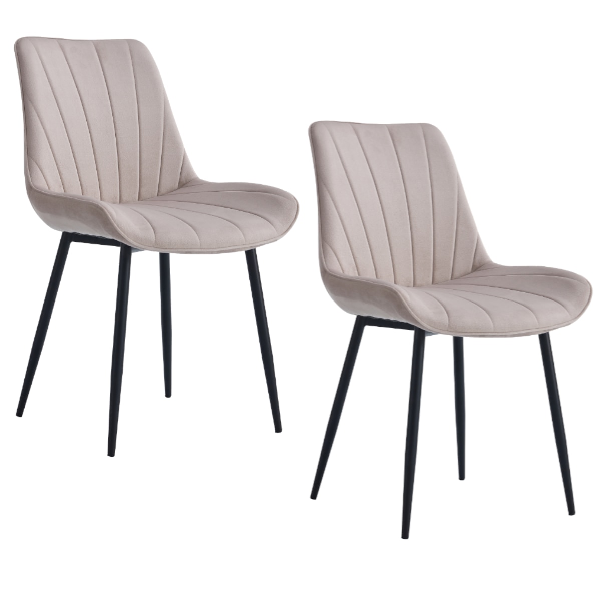 Set 2 scaune tapitate, Alice, Viking, 42 x 50 x 82 cm, bej - eMAG.ro