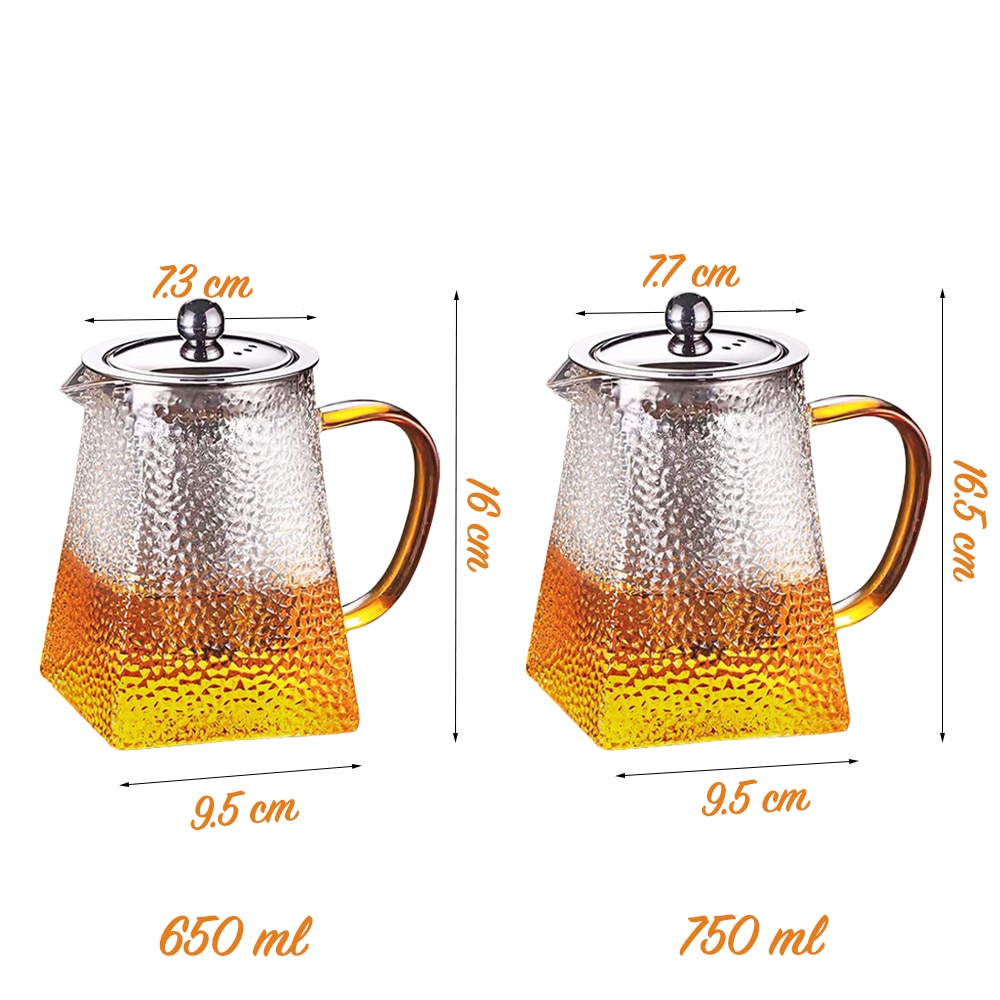 Set 2 ceainice, Quasar & Co.®, recipiente pentru ceai/cafea cu infuzor ...