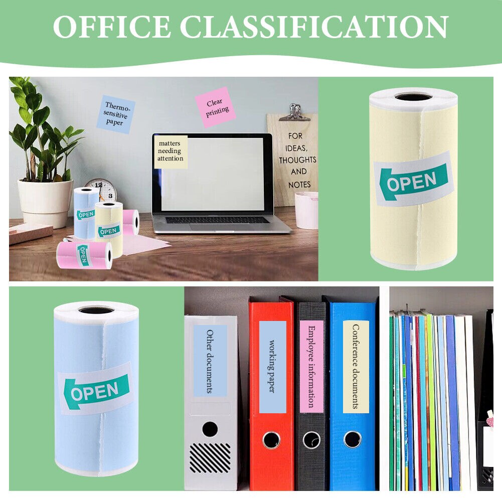 Set de 6 rola de hartie de imprimanta, EYUSALL, poate fi lipit, pentru ...