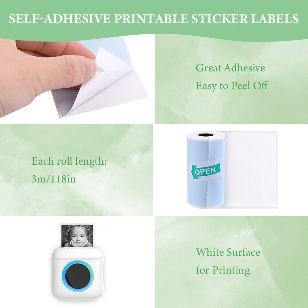 Set de 6 role de hartie de imprimanta, EYUSALL, poate fi lipit, pentru ...