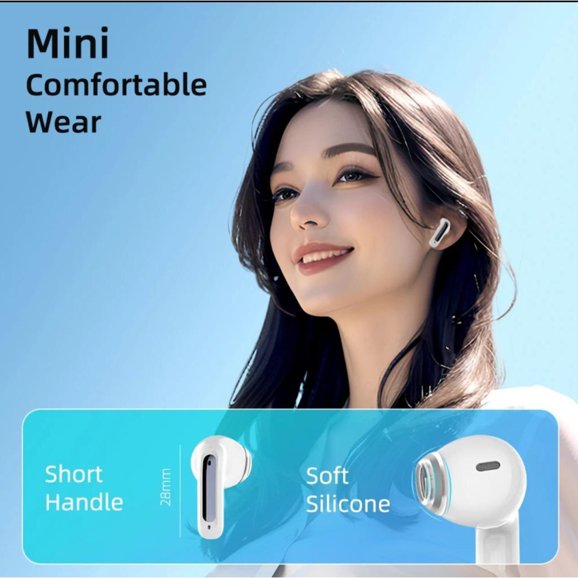 Casti wireless Trulyway in ear, mini earbuds, Bluetooth v5.3 indicator ...