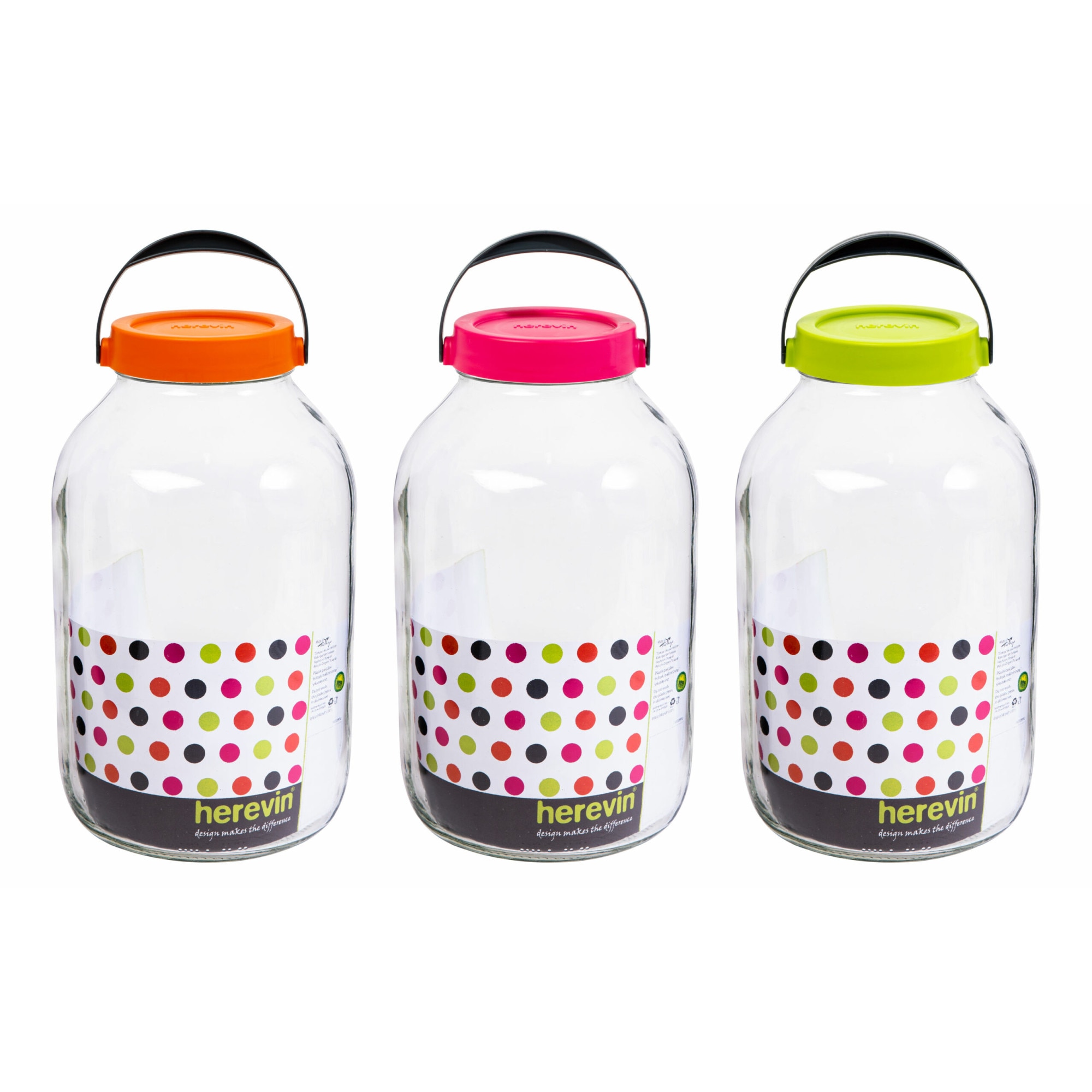 Set 3 borcane, Viosarp, Sticla, 5 l, Multicolor - eMAG.ro