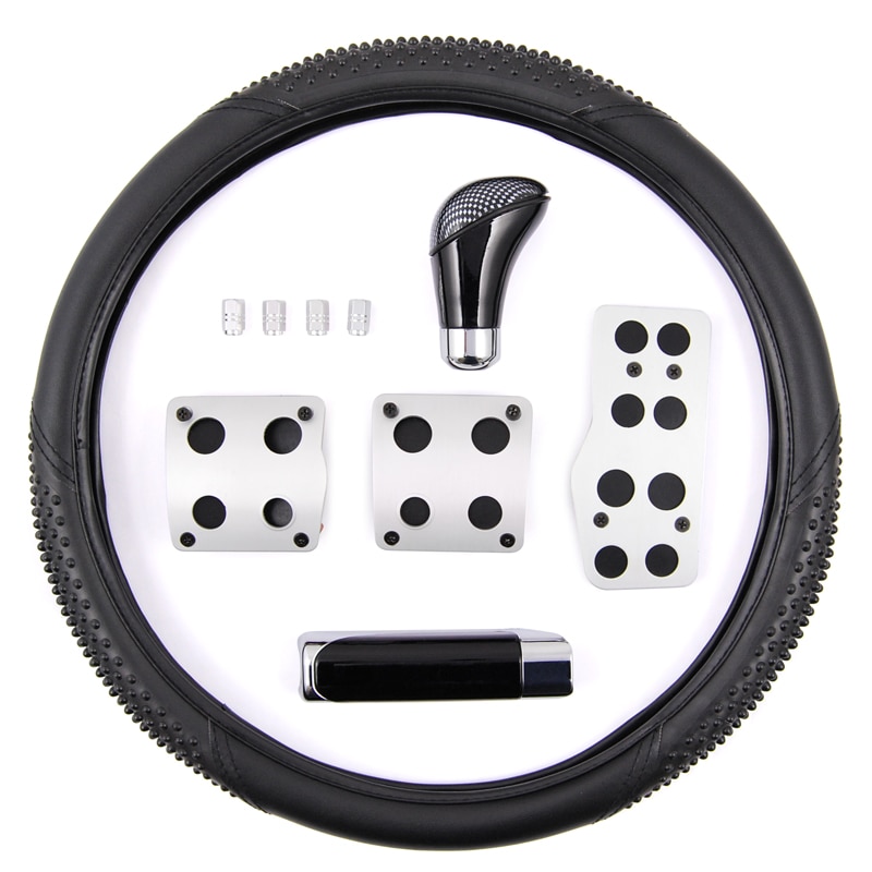 Set accesorii auto, Autoline, Carbon, Argintiu/Negru - eMAG.ro