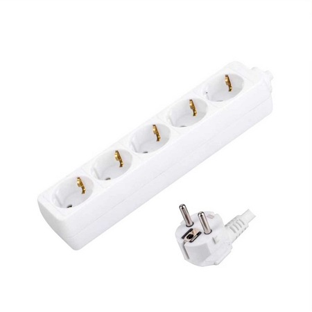 Priza multipla cu 5 pozitii, 3m, Alb - eMAG.ro