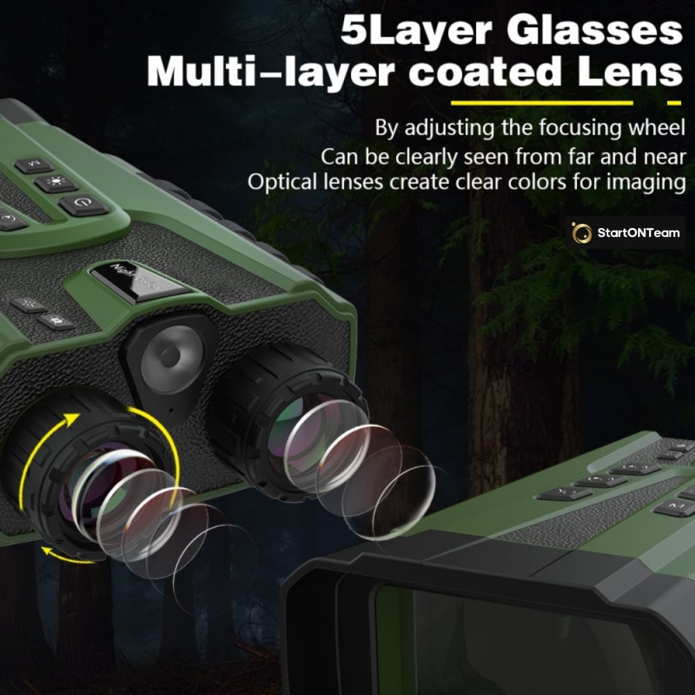 Binoclu Digital Profesional cu Night Vision de Vanatoare, Ecran LCD ...