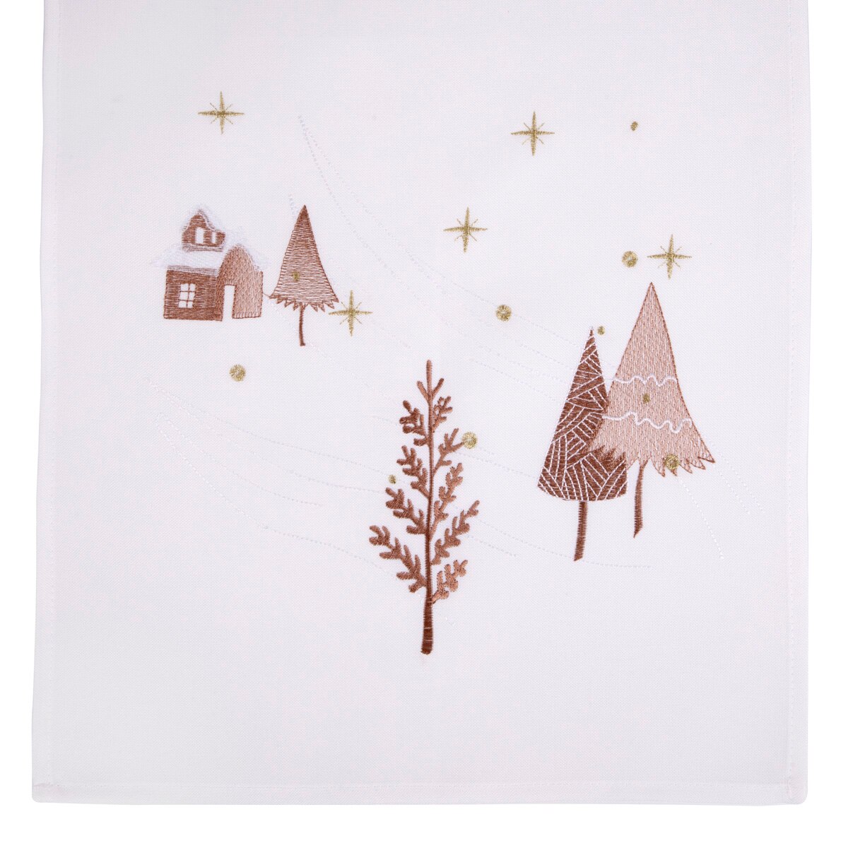 Traversa de masa HELLIG alb cu broderie 40x160 cm HOMLA - eMAG.ro