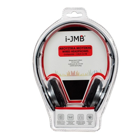 Casti on-ear cu fir, i-JMB, 3.5 Jack, Negru/Argintiu - eMAG.ro