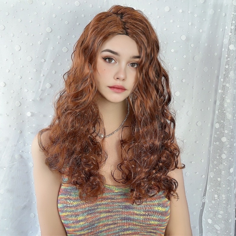 Peruca pentru femei, 55 cm, Maro deschis - eMAG.ro