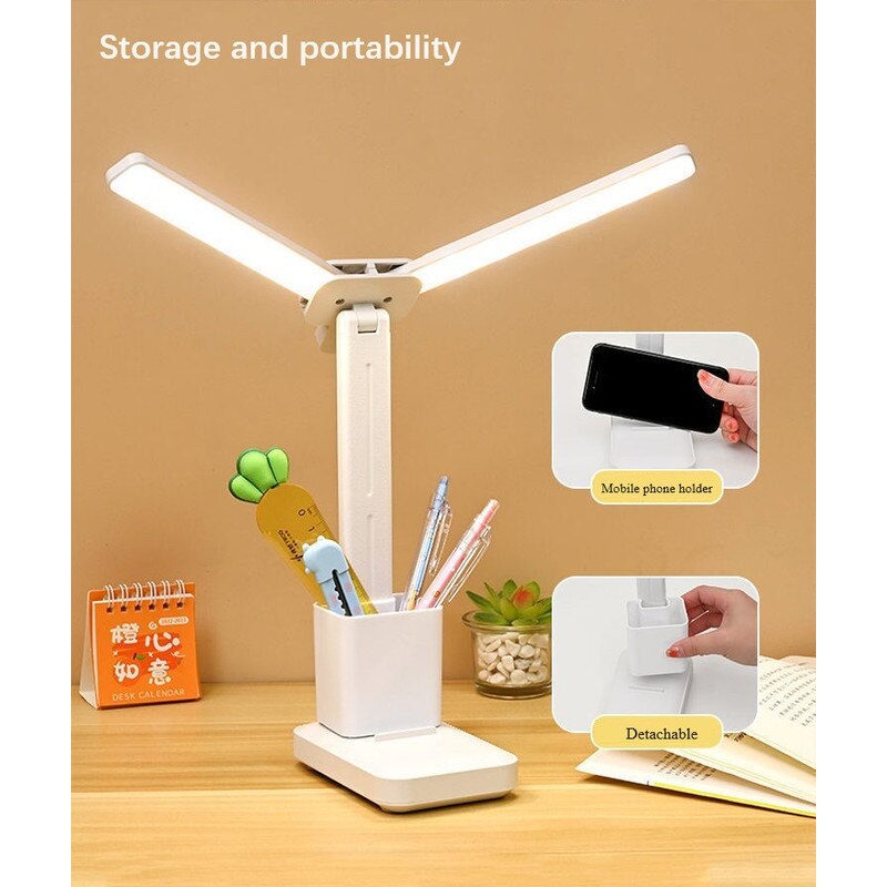 Lampa de masa, LED, USB, 3 nivele, Alb - eMAG.ro