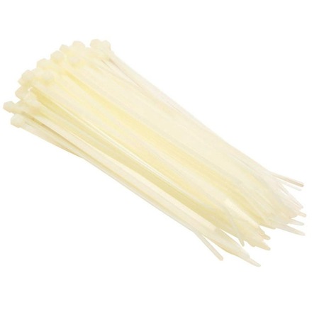 Set 100 buc coliere (soricei) plastic albe, 350 x 4.8 mm - eMAG.ro