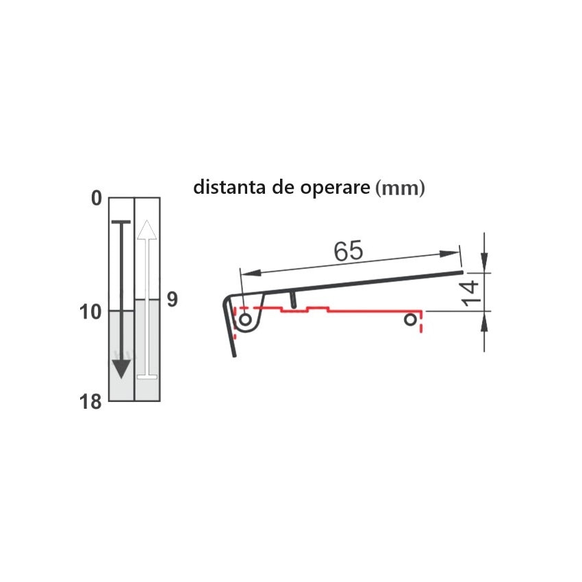 Intrerupator limitator de cursa lamela cu arc 1ND+1NO 10A 250V IP40 ...