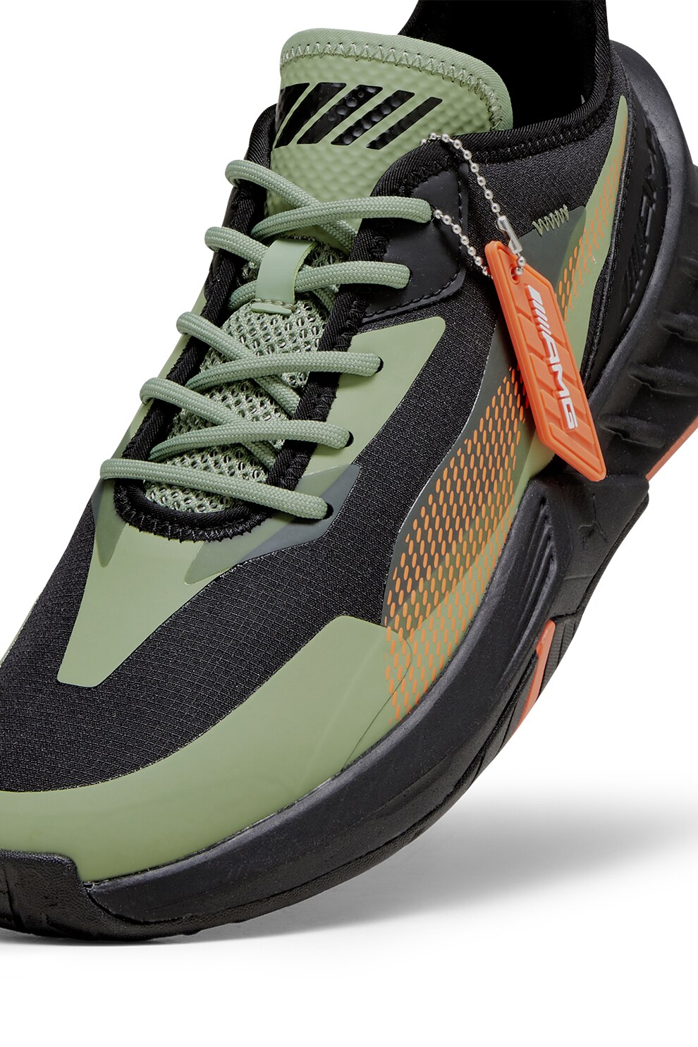 Puma, Pantofi sport cu detalii cauciucate MAPF1 AMG Maco, Negru, Verde ...
