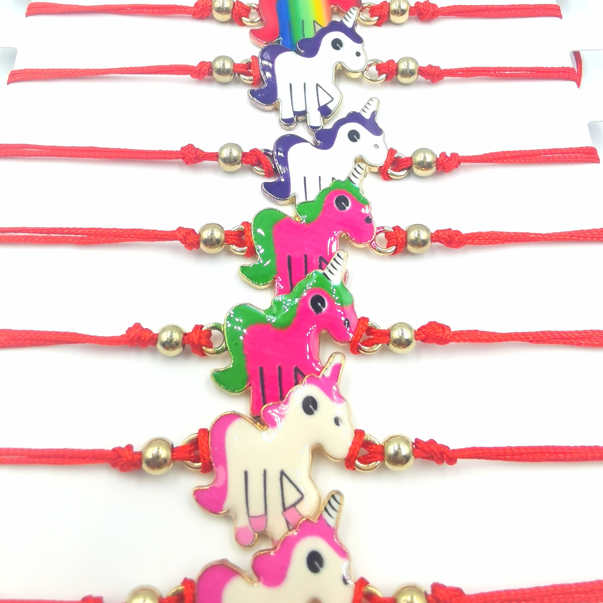 Set 12 martisoare bratari, NEVERMORE, Unicorn, N1005, Lungime reglabila ...