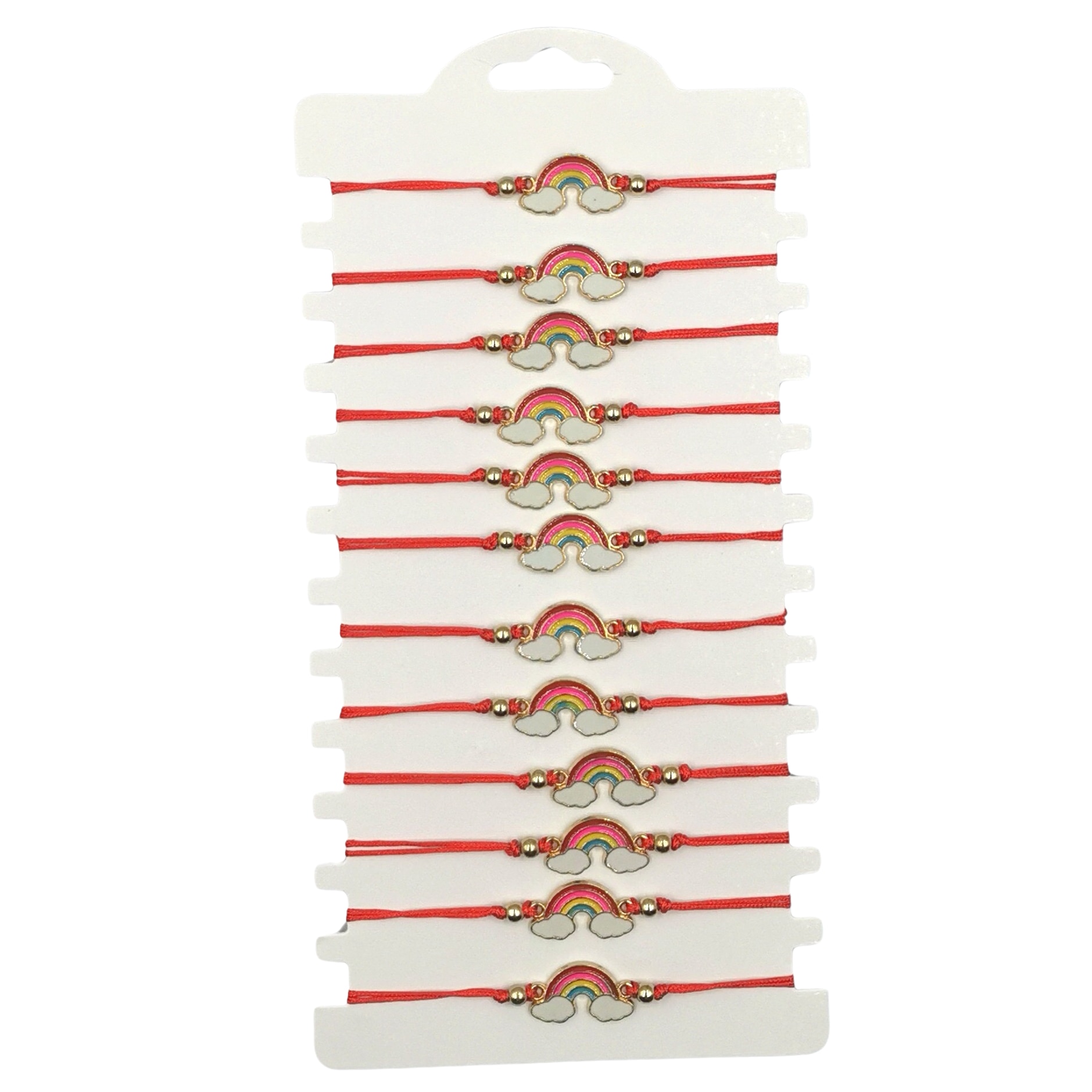 Set 12 martisoare bratari, NEVERMORE, N1011, Lungime reglabila, Rosu ...