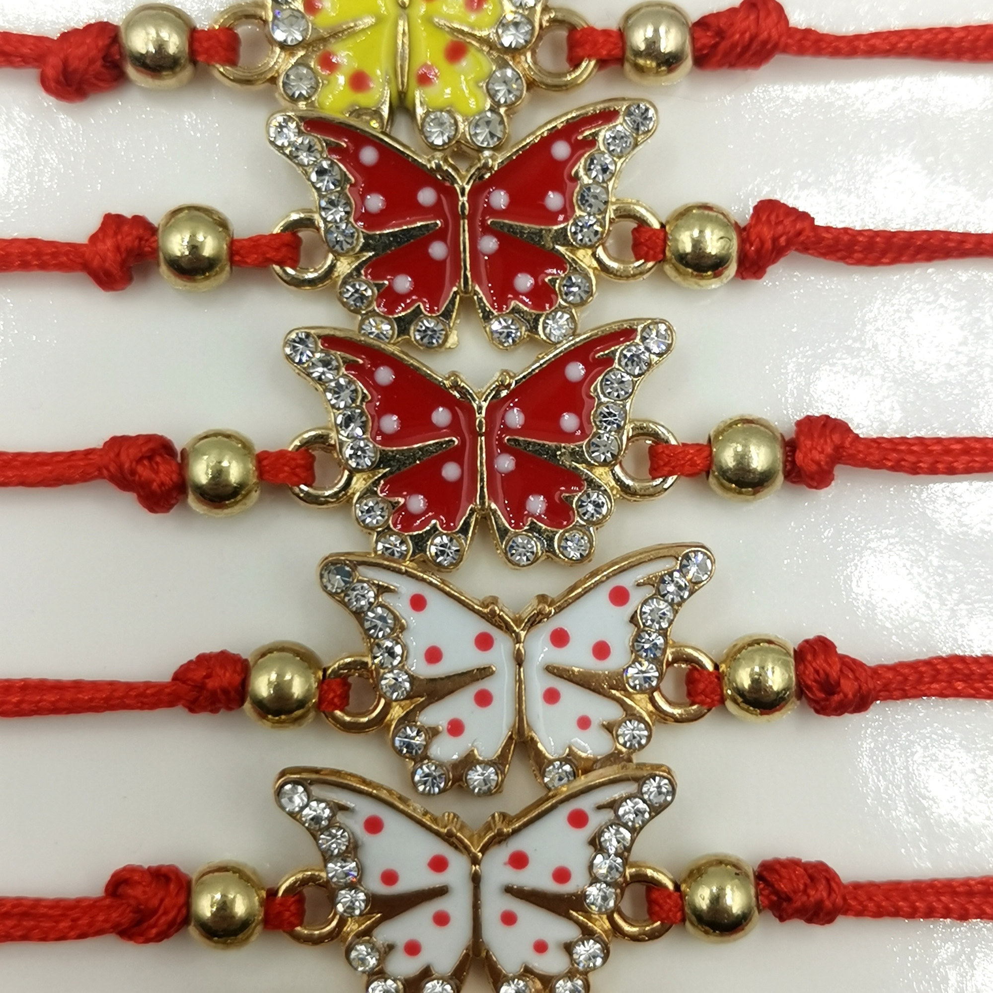 Set 12 martisoare bratari, NEVERMORE, N1022, Lungime reglabila, Rosu ...